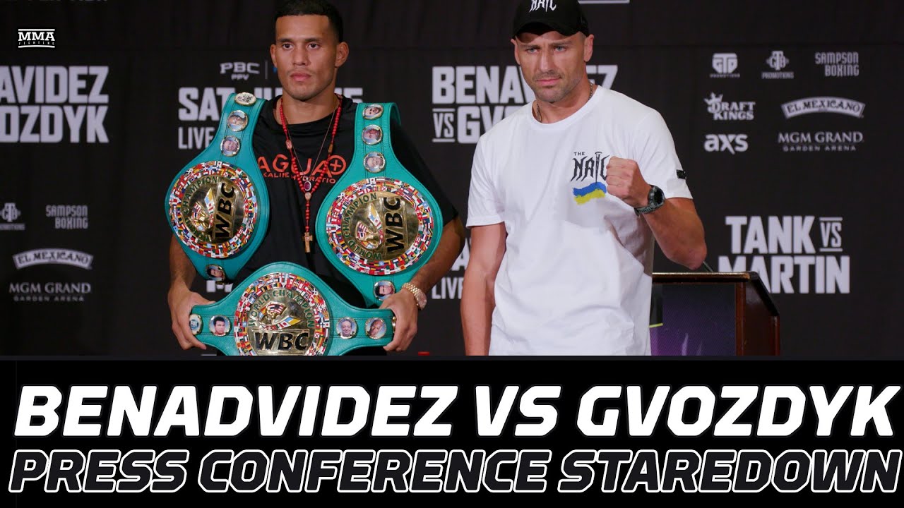 David Benavidez, Oleksandr Gvozdyk Go Face-To-Face Ahead Of Title Fight ...