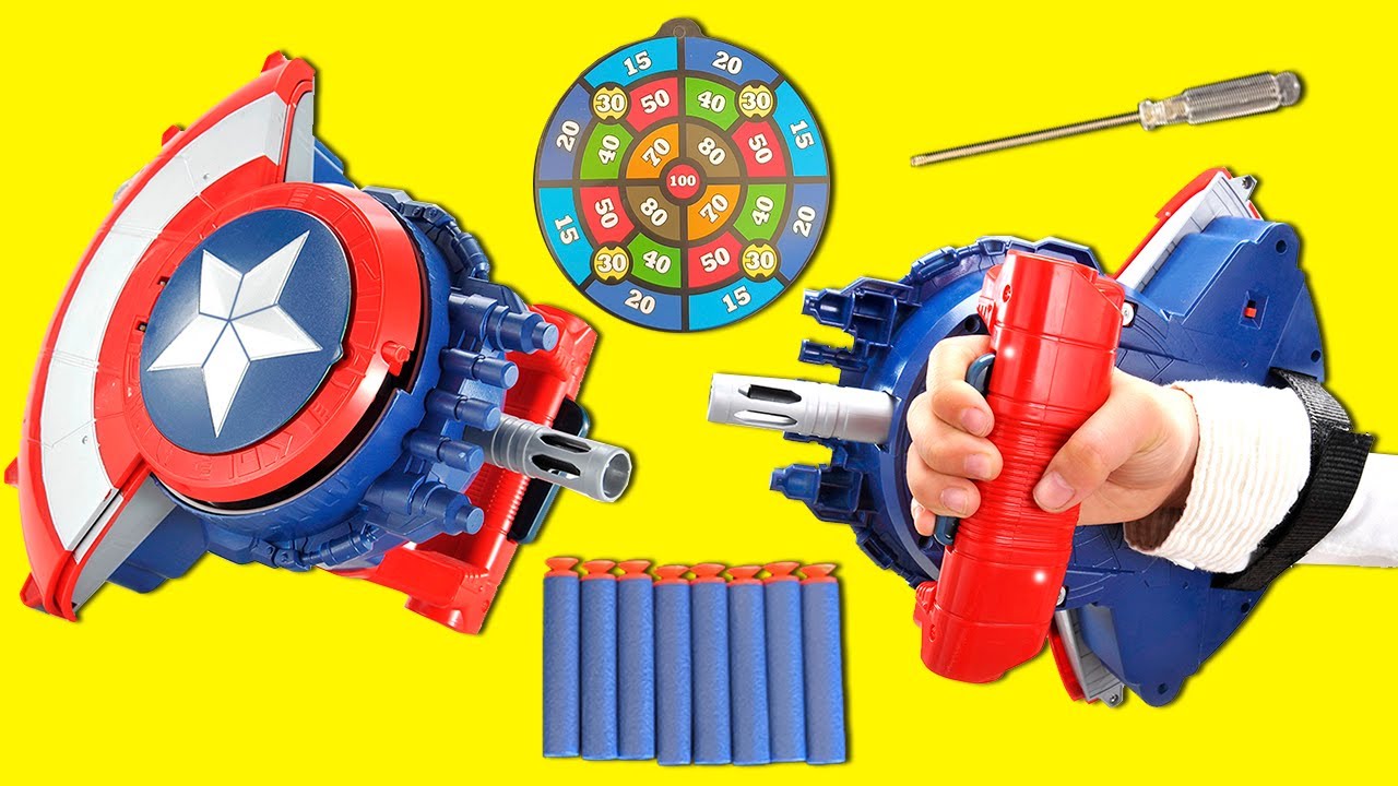 Captain America Strikeshot Shield Role | Toy Gun | Marvel Avengers ...