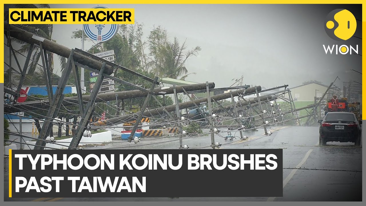 Millions off work as Typhoon Koinu crosses Taiwan | WION Climate ...