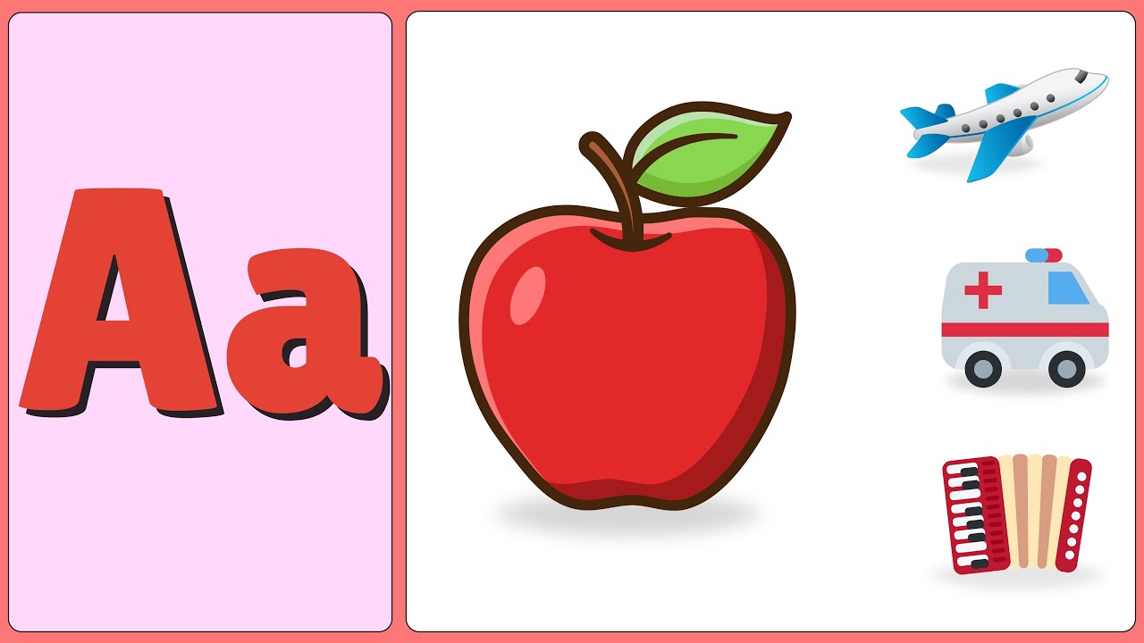 Abc Alphabets - A for Apple - Uppercase & Lowercase Alphabet - YouTube
