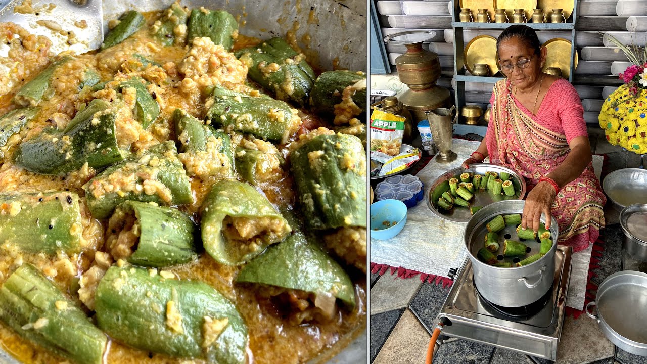 भरवां मसालेदार सब्ज़ी - Galka Nu Bharelu Shaak Banavani Rit - Indian ...