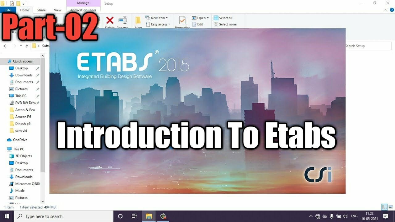 Overview Of Etabs Software 2015 | Introduction to Etabs Software - YouTube