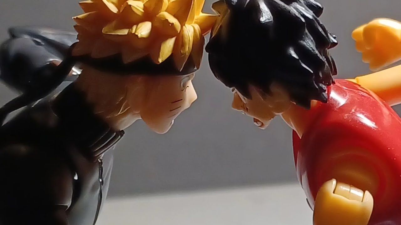 Luffy vs Naruto One Piece Stop motion - YouTube