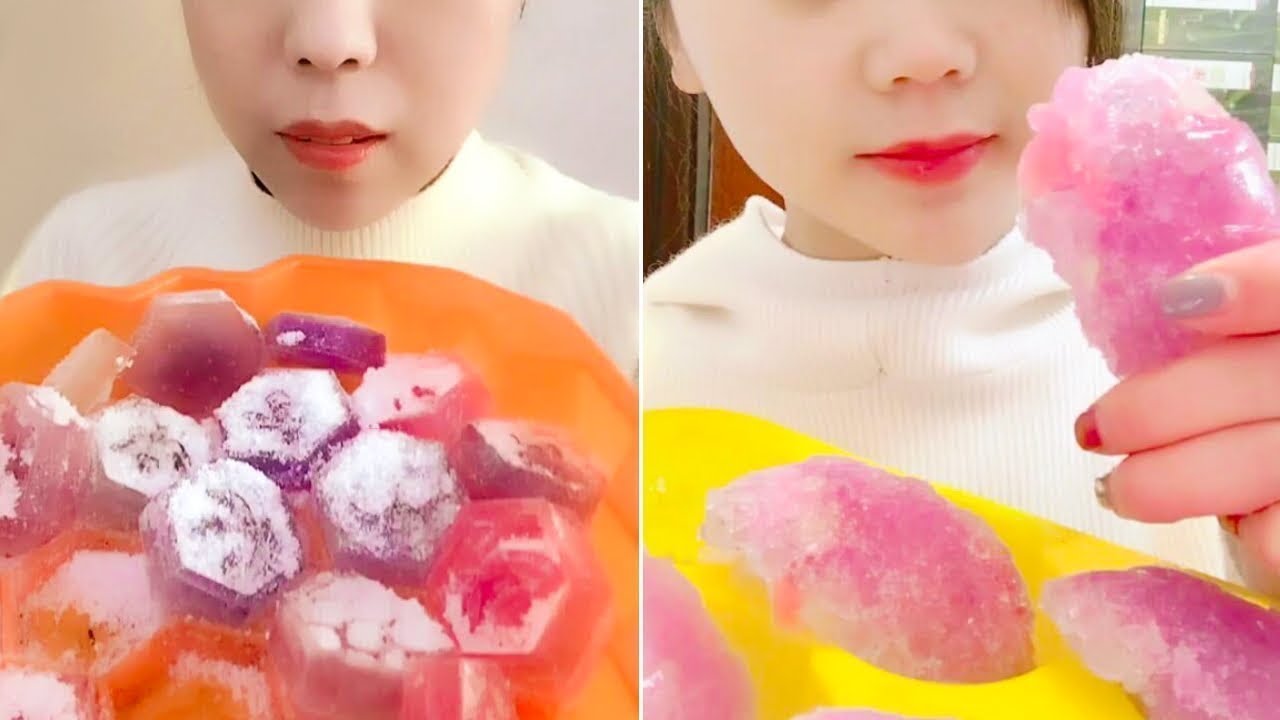 Relaxing Slime ASMR | Crunchy Eating Sounds - ASMR Ice Eating ...