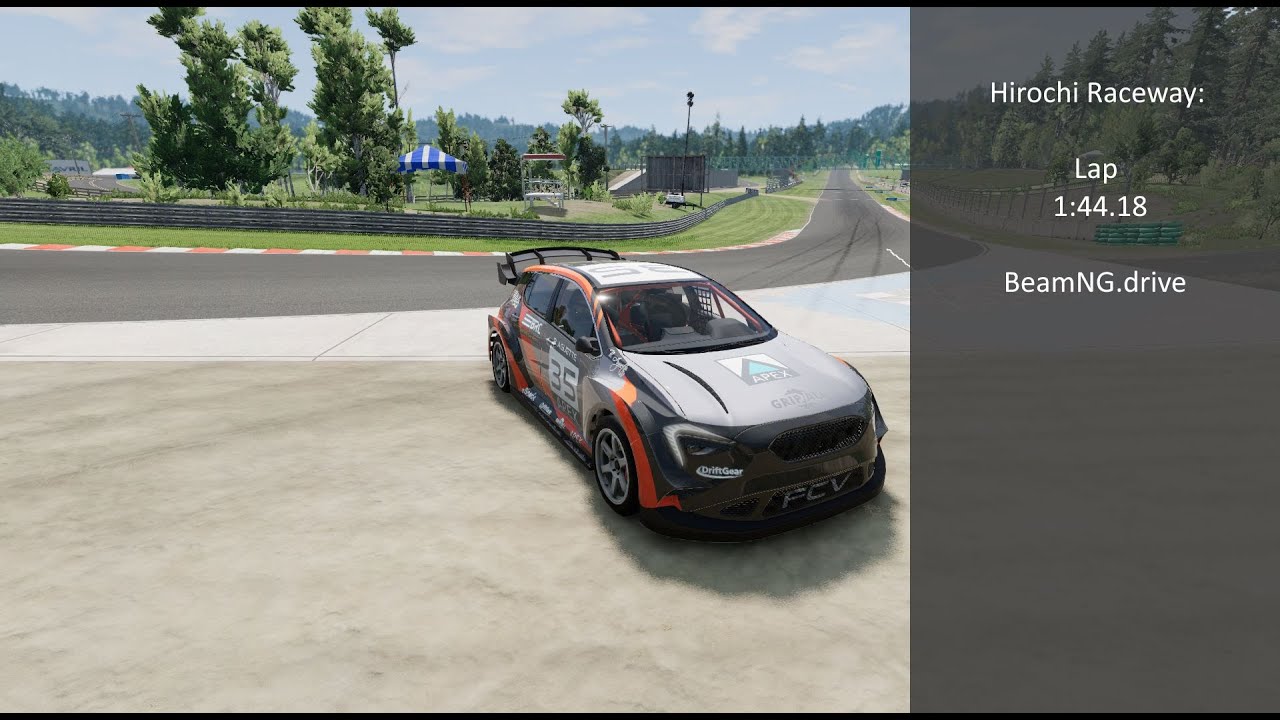 Hirochi Raceway: Lap 1:44.18 | BeamNG.drive - YouTube