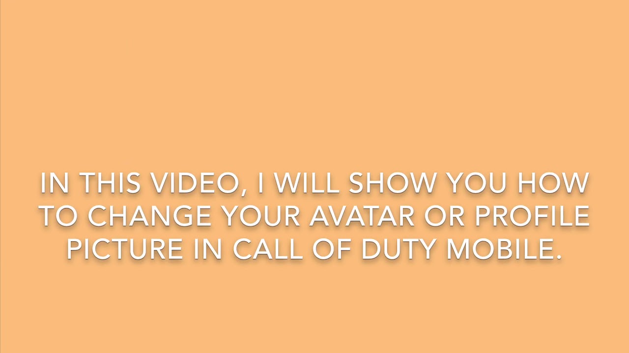 How to change avatar/profile picture in codm w/out redownloading the ...