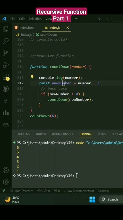 Recursive Function Part 1 Javascriptinterviewquestions Javascriptengineer Htmlcsswebsite 6441