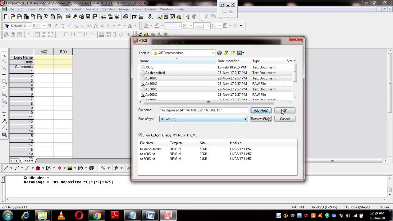 ADDING DATA BY DRAG AND DROP METHOD AND CHANGE THE THE IMPORT SETTEING ...