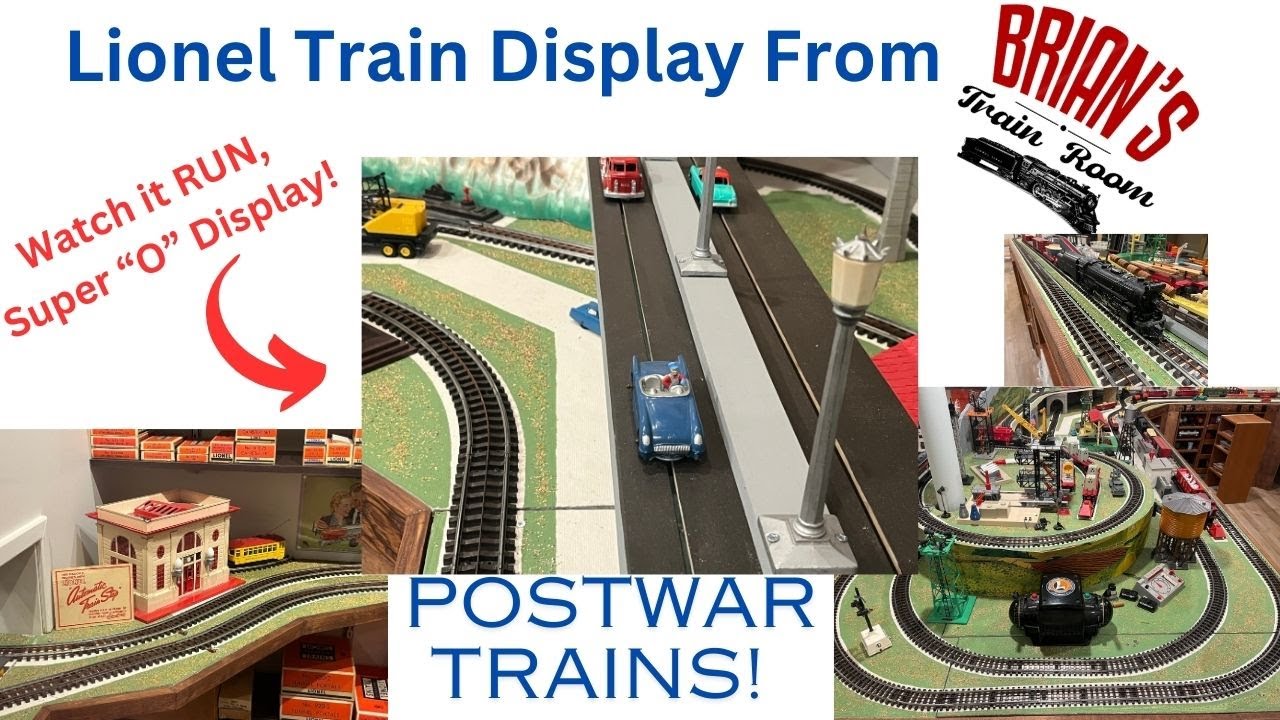 Postwar Lionel Display style Layout. Running toy Trains. Super O Track - YouTube