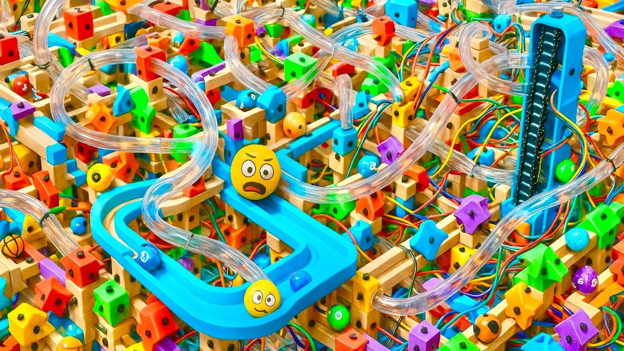 Marble Run Race ASMR Rollercoaster Visual Vlog Style | Marble Run ASMR ...