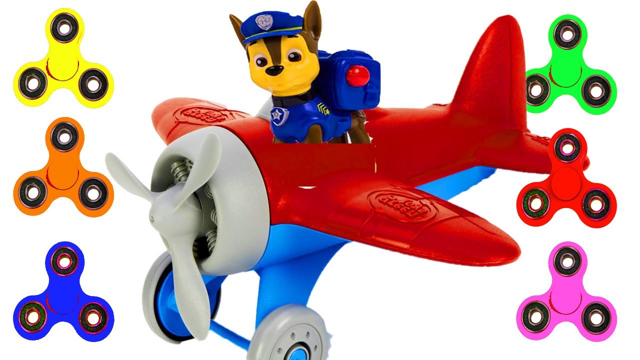 Paw Patrol Chase Lost His Fidget Spinner - Trolls Airplane Learning ...