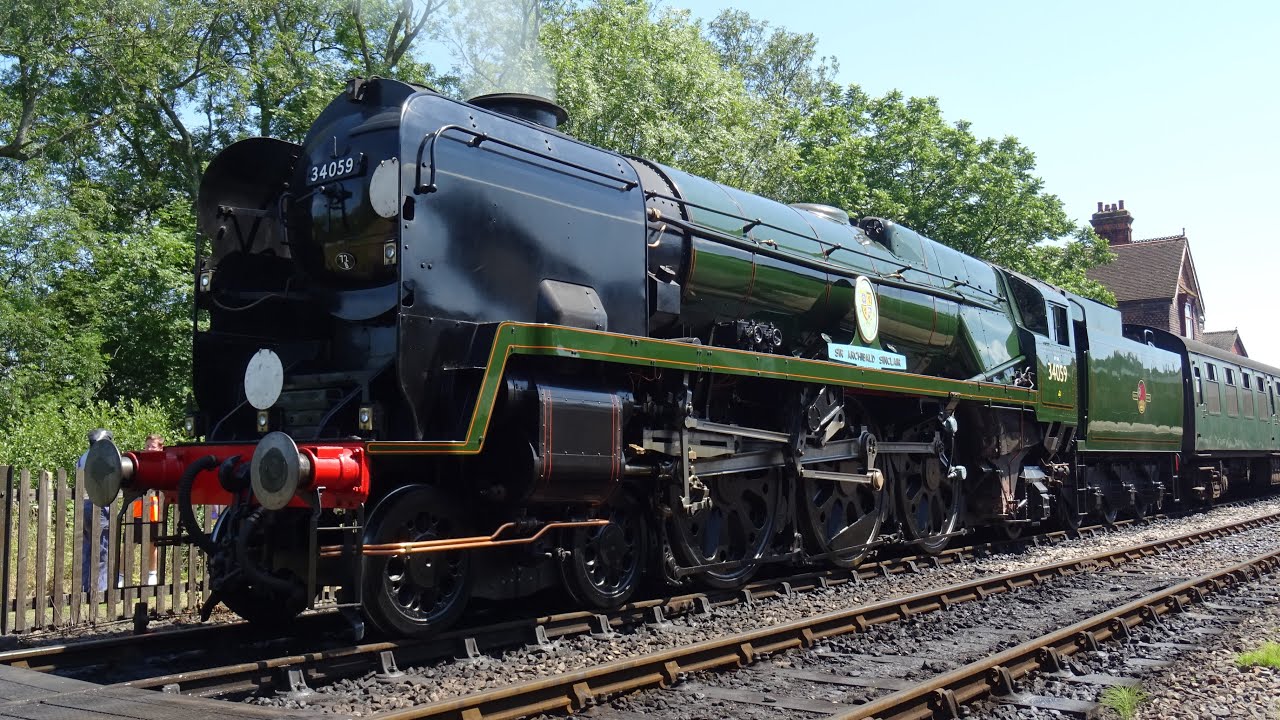 34059 Sir Archibald Sinclair on the Bluebell Railway! 19th July 2024 ...