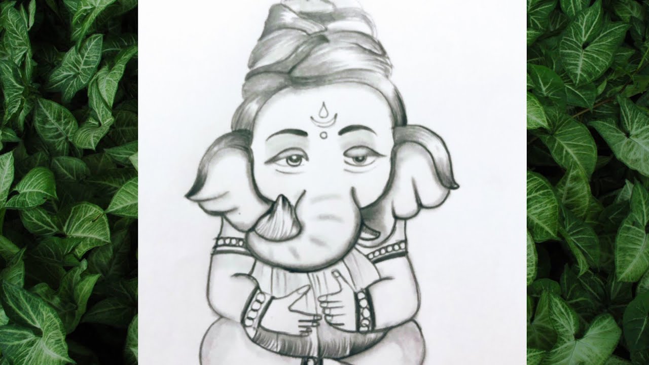 How to draw lord Ganesha \ Easy Ganesha drawing ||आसान तरीक़ा से बनाये ...