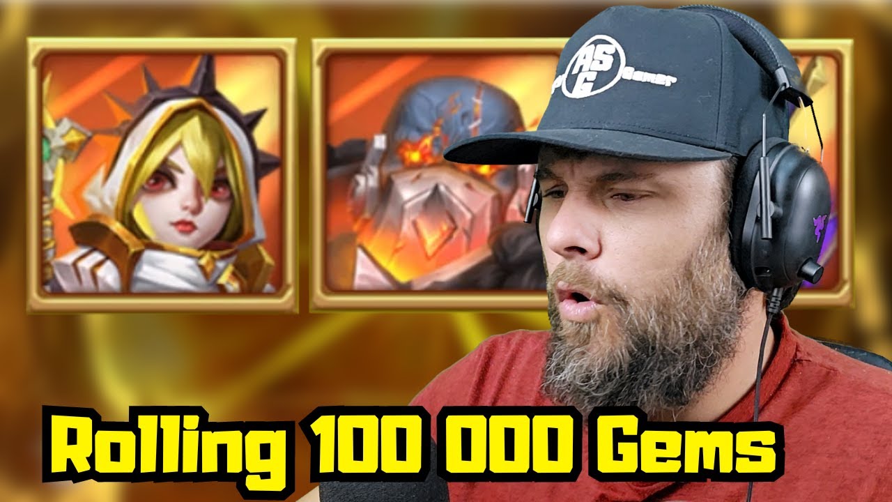 Rolling 100K Gems for a Subscriber | Castle Clash - YouTube