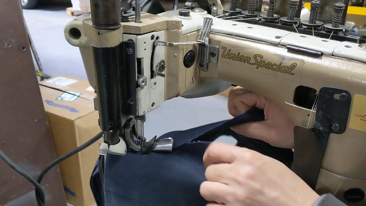 Union Special 35800DR Felling Machine - Feed Off The Arm - YouTube