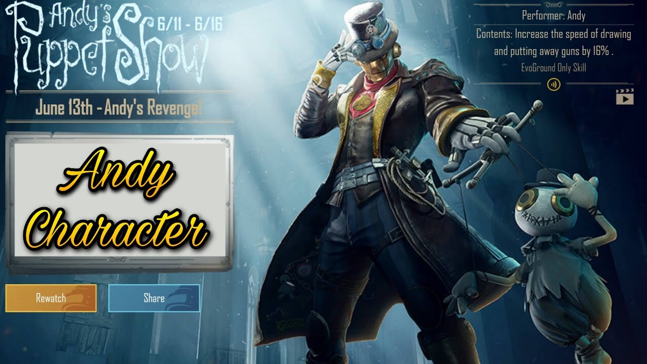 New Character Andy - PUBG Mobile - YouTube