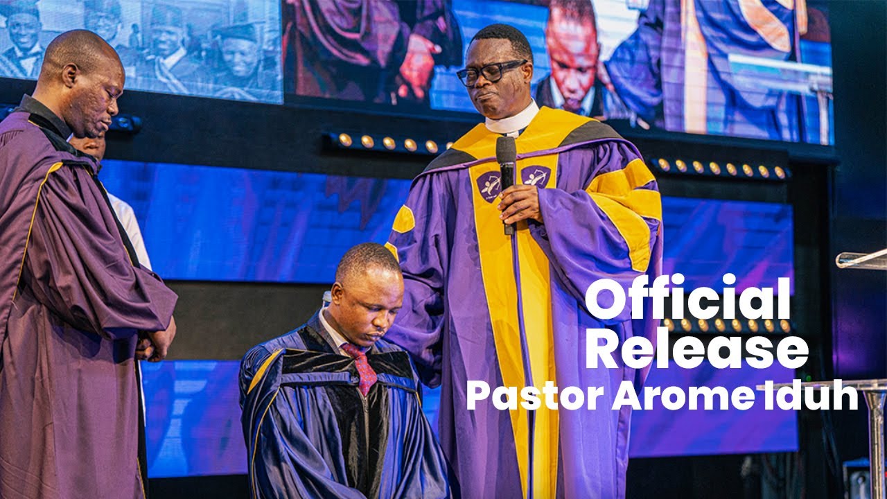 Historical Moment: Apostle Arome Osayi Release Pastor Arome Iduh to Start his Ministry - YouTube