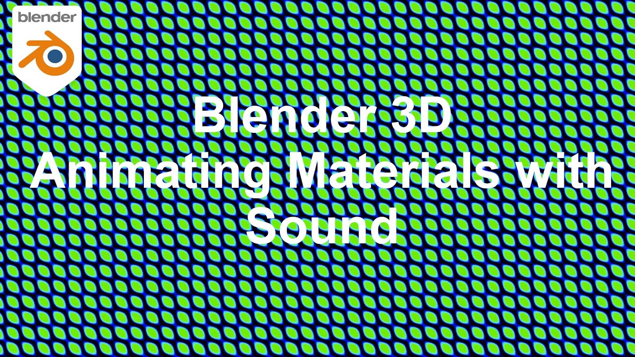 Blender 3D - How to animate materials with a sound file - YouTube