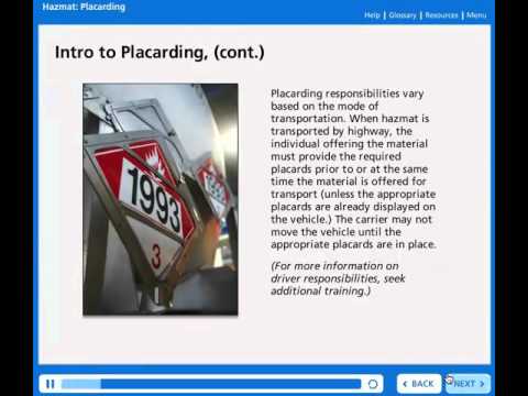 Hazmat Placarding Course Preview - YouTube