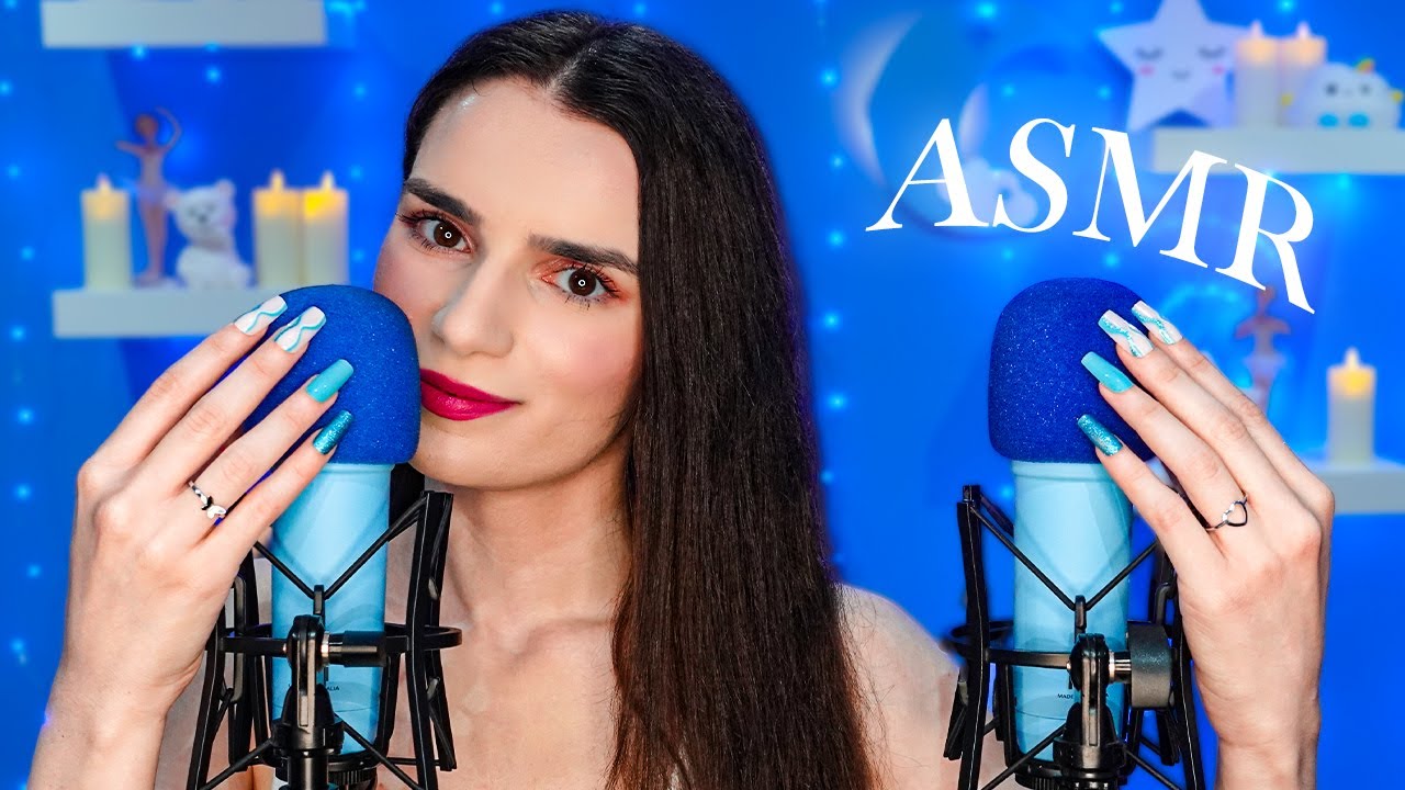 ASMR 💙 Ear to Ear Mic Scratching & Close Whispers to MELT YOUR BRAIN 🤤 ...