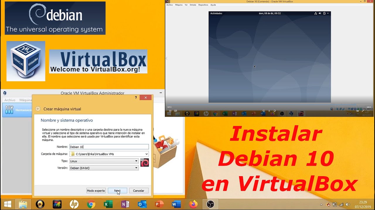 Instalar Linux (Debian 10) en VirtualBox 2020🐼 - YouTube