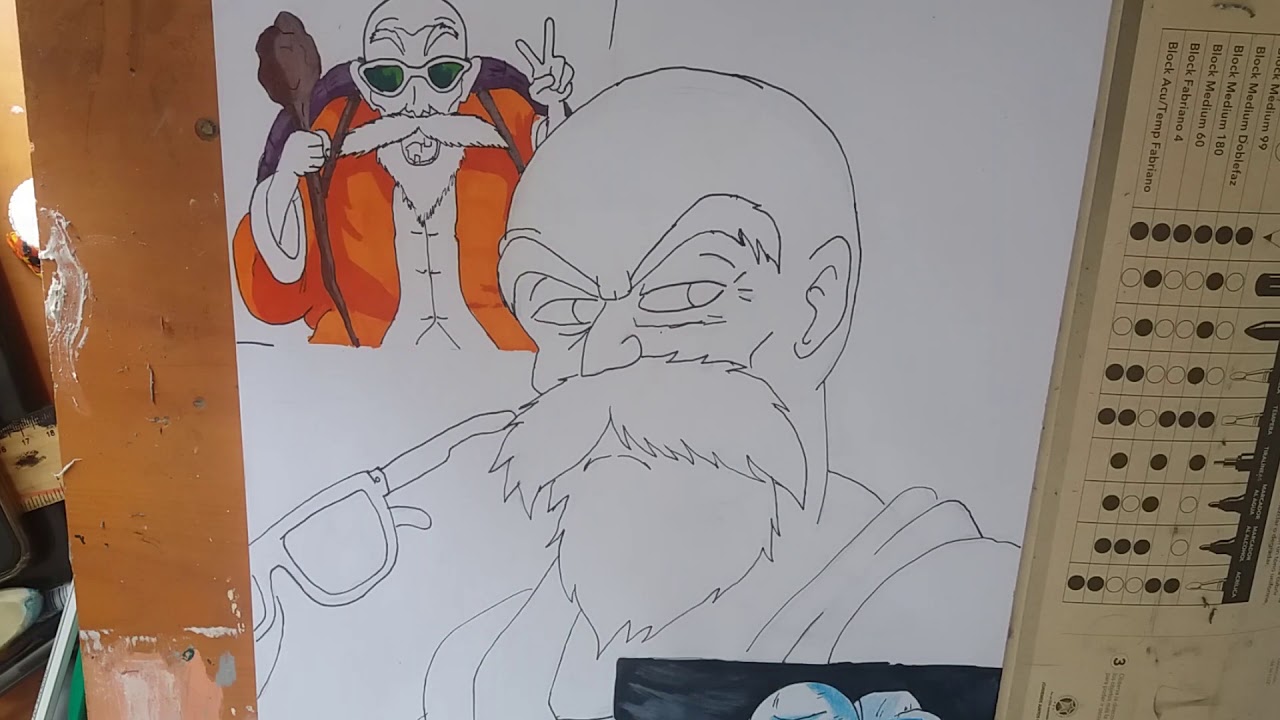 Dibujando al Maestro Roshi - YouTube
