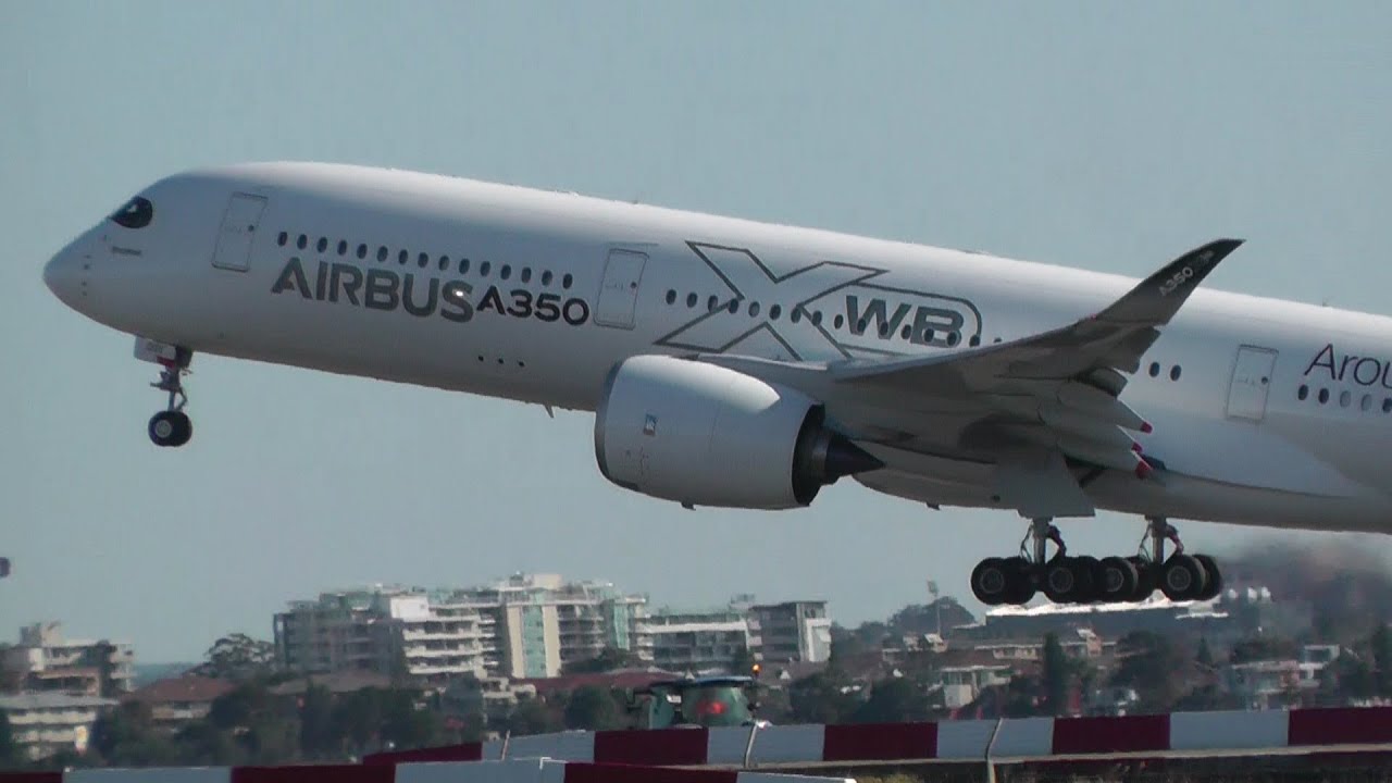 Airbus A350 Take Off & Missed Approach at Sydney Airport - YouTube