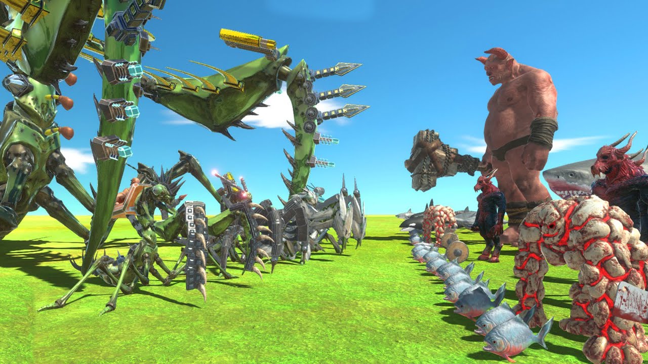 Mutant Mantis VS Infernals + Aquatics - Animal Revolt Battle Simulator ...