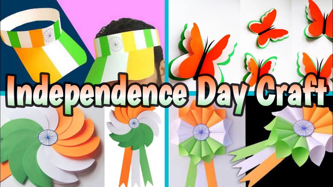 DIY Independence Day Craft Ideas | Tricolour Flower Badge | 15th August ...