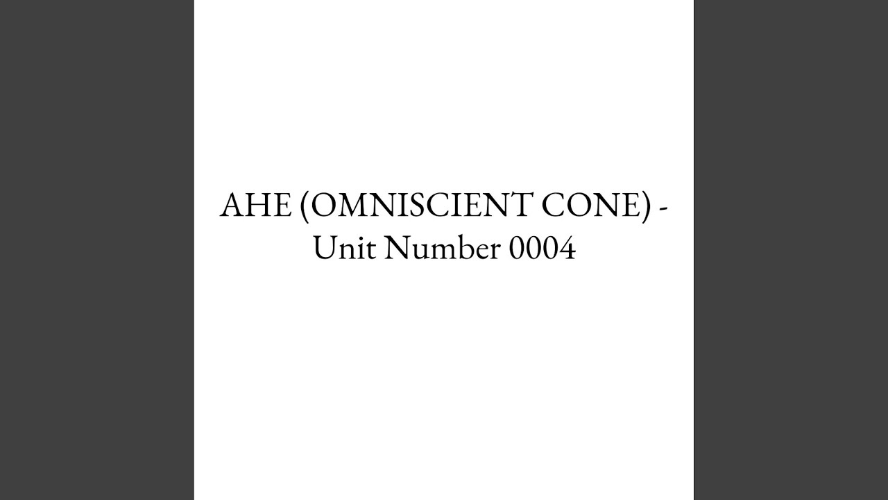 [OMNISCIENT CONE] Song Serial 0004-0001-0001 - YouTube