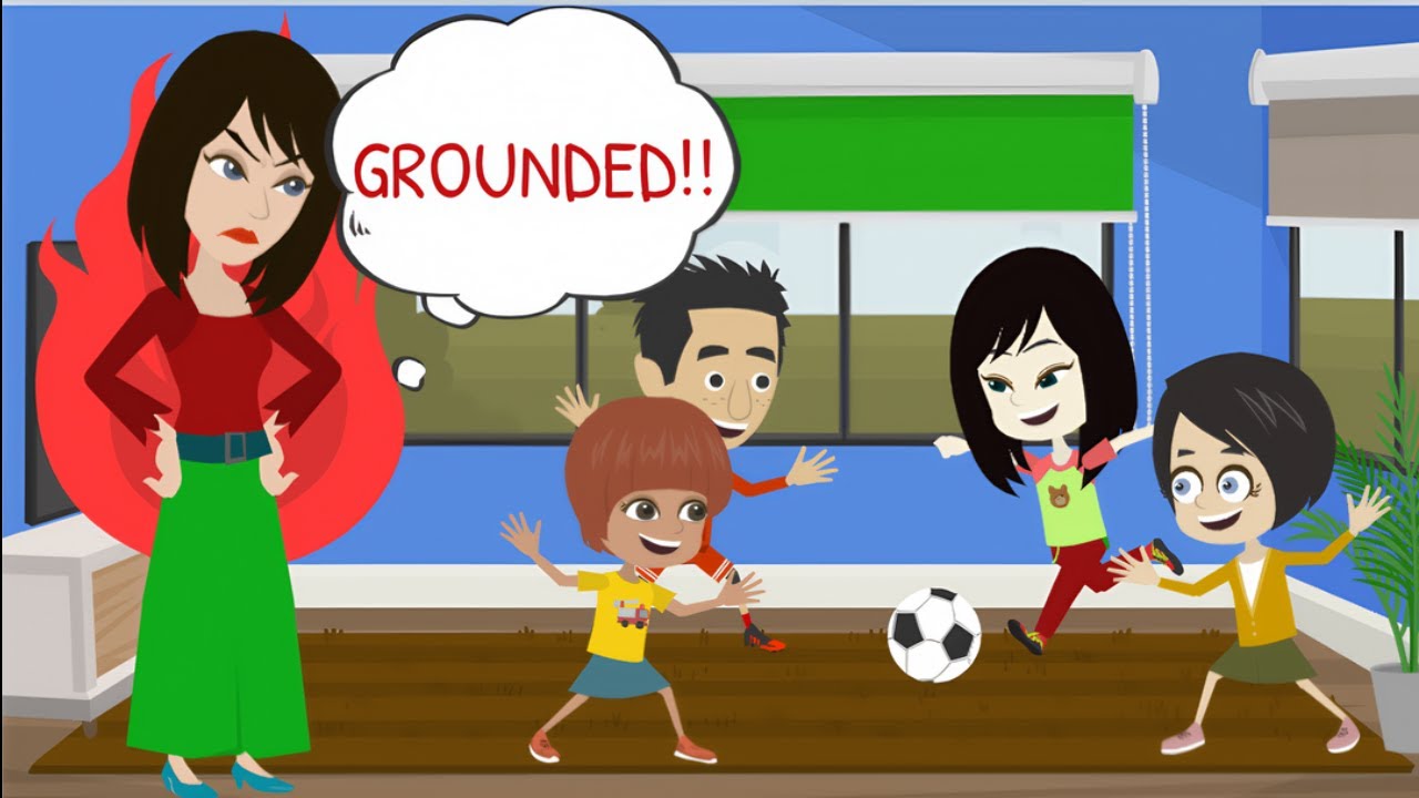 Mina got GROUNDED ... !! Full Story - Conversation in English - Mina ...