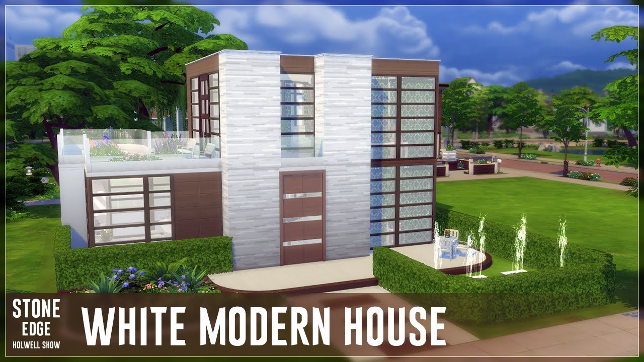 The Sims 4: White Modern House "Белый дом" - YouTube