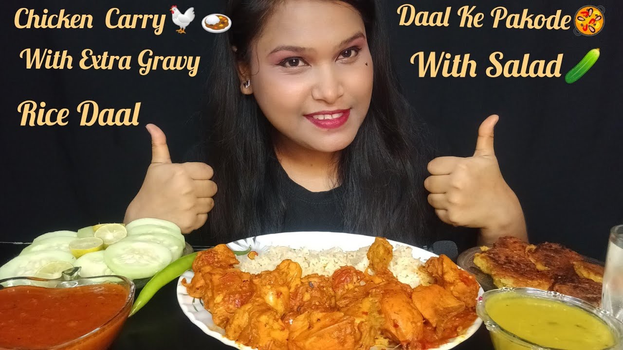 Spicy Chicken Curry With Extra gravy🌶️🥵, Rice With Daal🥘, Daal Ke ...