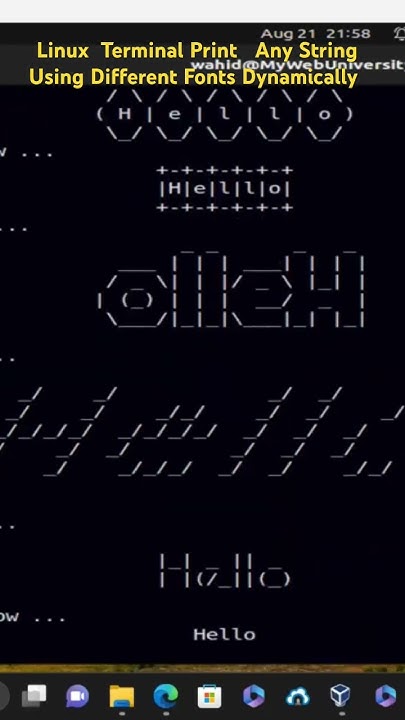 Linux Terminal Display Any String With Different Fonts - YouTube