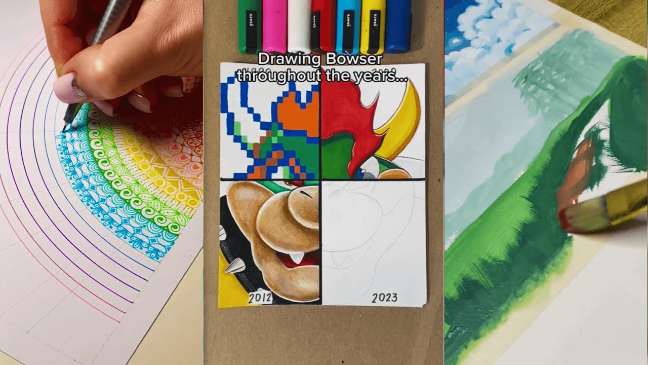 😍Art drawing tiktok compilations ~ Drawing tiktok #46 - YouTube