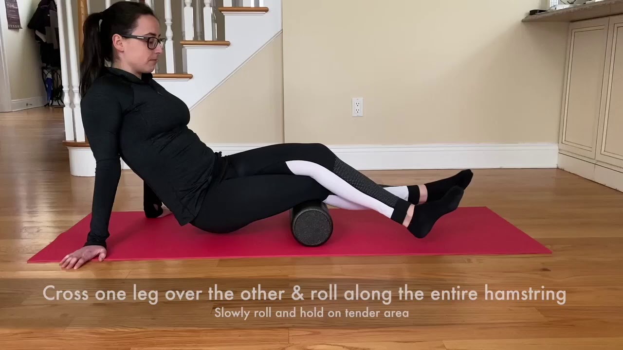 MYOFASCIAL RELEASE Hamstring roller - YouTube