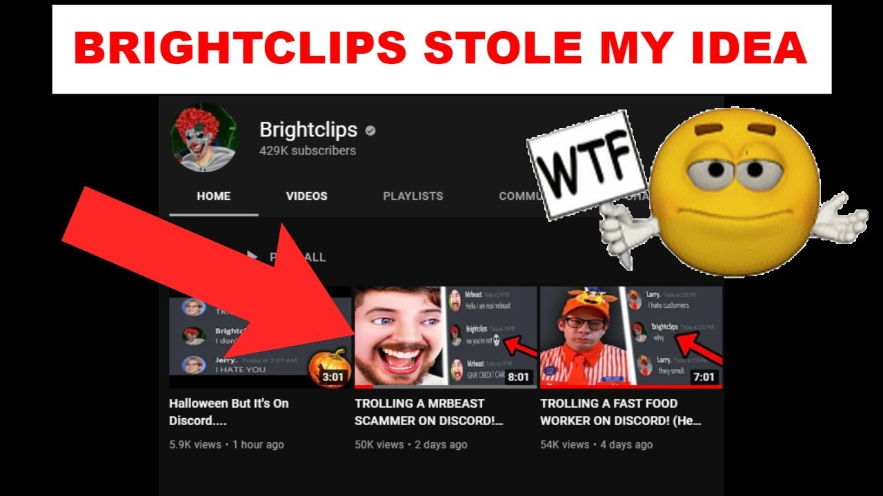 BRIGHTCLIPS COPIED MY VIDEO AND GOT MORE VIEWS - YouTube