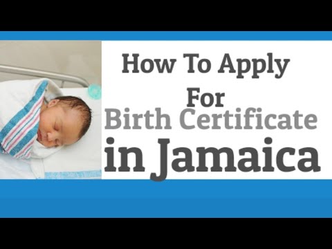Birth Certificate Application in Jamaica - YouTube