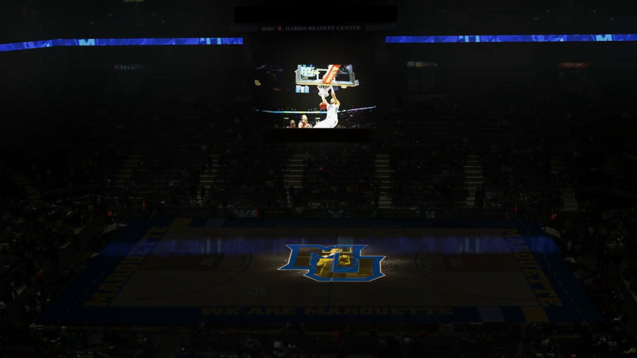 Marquette Men's Basketball Projection Mapping, In Game Experience - YouTube
