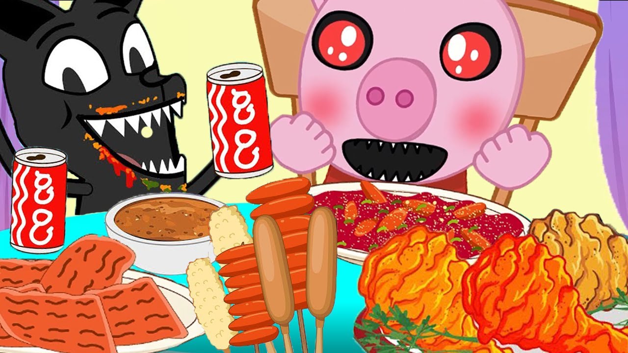 Animation Mukbang | Eat tteokbokki, Meat, Fried Chicken With Cartoon ...