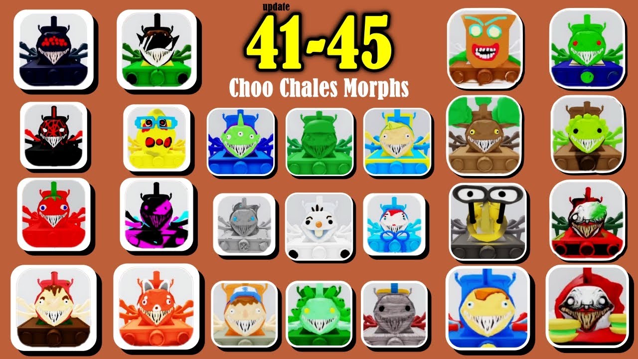 Update 41 - 45 | How to get ALL CHOO CHOO CHARLES Morphs! [ Roblox ...