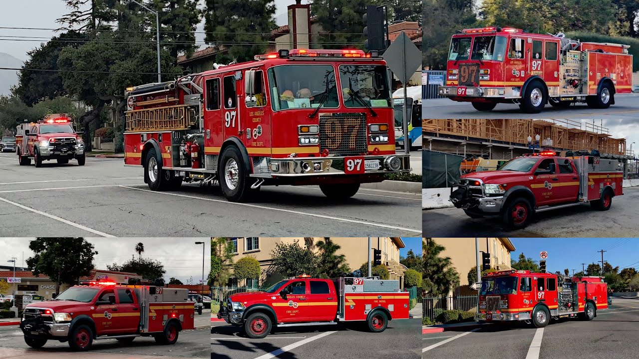 LACoFD Engine & Patrol 97 Responding Code 3 - YouTube