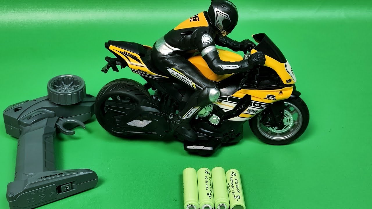 Remote control Motorcycle 2.4Ghz ,RC miniature Crane unboxing & Testing ...