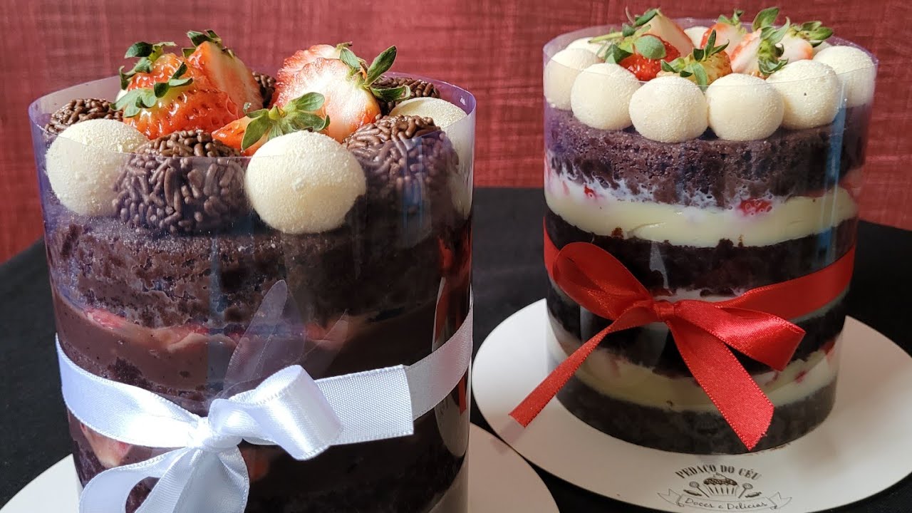 Bolos no Acetato - Chocolate com Brigadeiros e Morangos 🍓 - YouTube