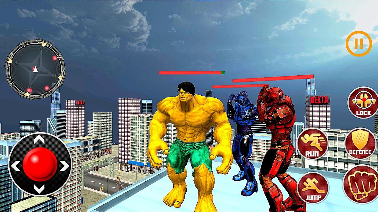 SUPERHERO FIGHTER || INCREDIBLE YELLOW HULK VS SUPERHERO ROBOTS - YouTube