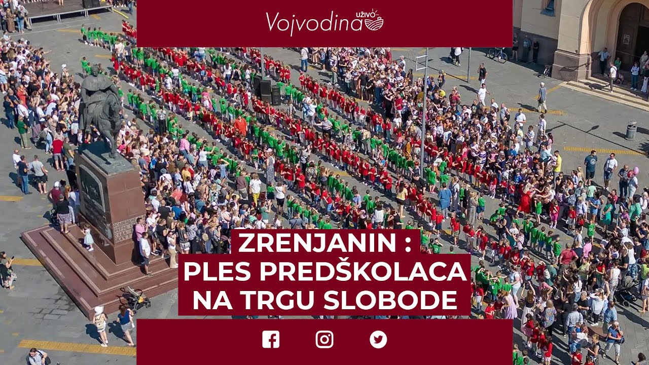 Ples predškolaca - najlepša slika sa Trga slobode iz Zrenjanina - YouTube