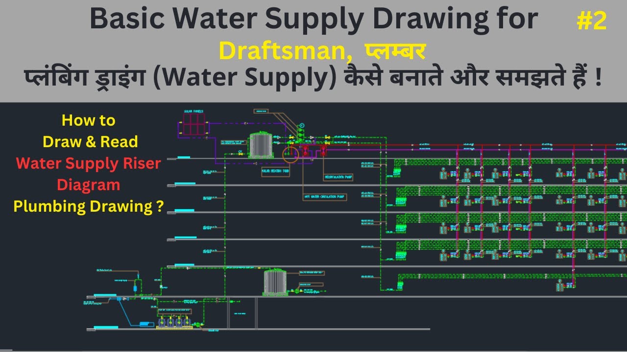 Water Supply Layout! Water Supply Riser Diagram! Water Supply drawing ...