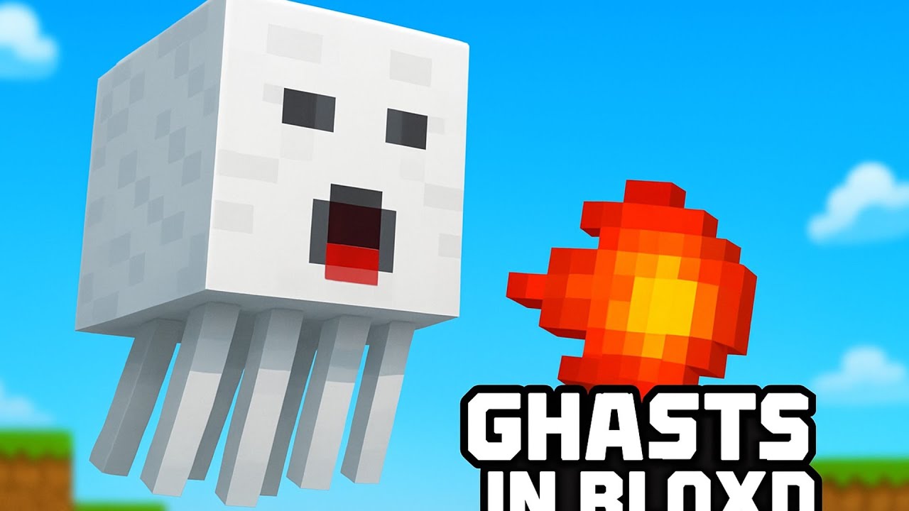 Bloxd.io with WORKING Ghasts! (They Shoot Fireballs) - YouTube