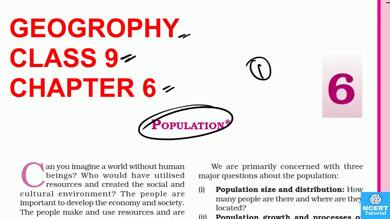 Ncert class 9 geogrophy chapter 6-Population [part 1] - YouTube