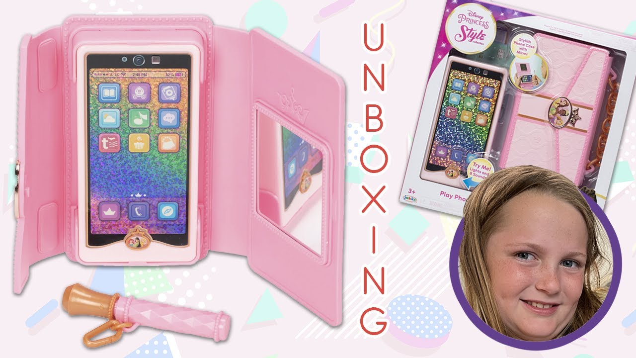 Disney Princess Style Collection Play Phone And Stylish Clutch Unboxing ...